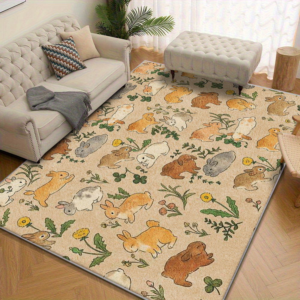 bunny rug sold on Temu United States