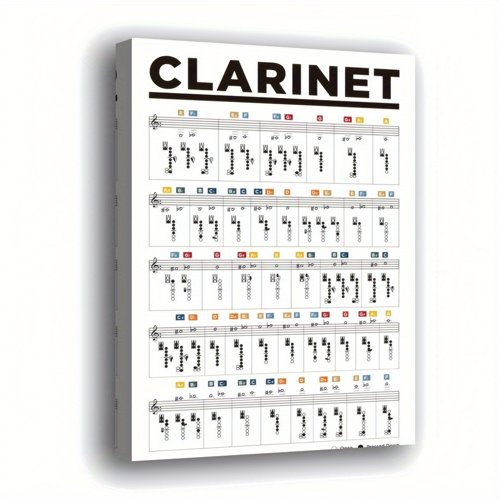 clarinet fingering chart sold on Temu Australia