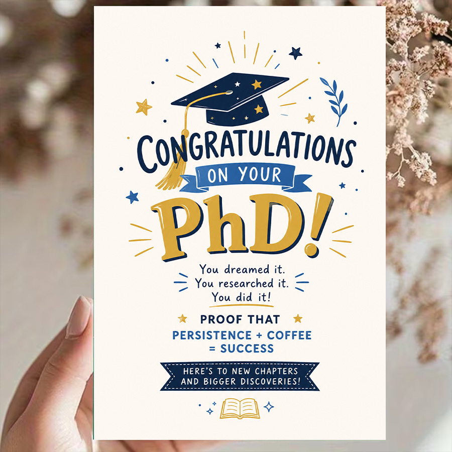 phd graduation card sold on Temu United States