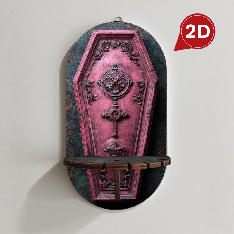 coffin shaped shelves sold on Temu United States