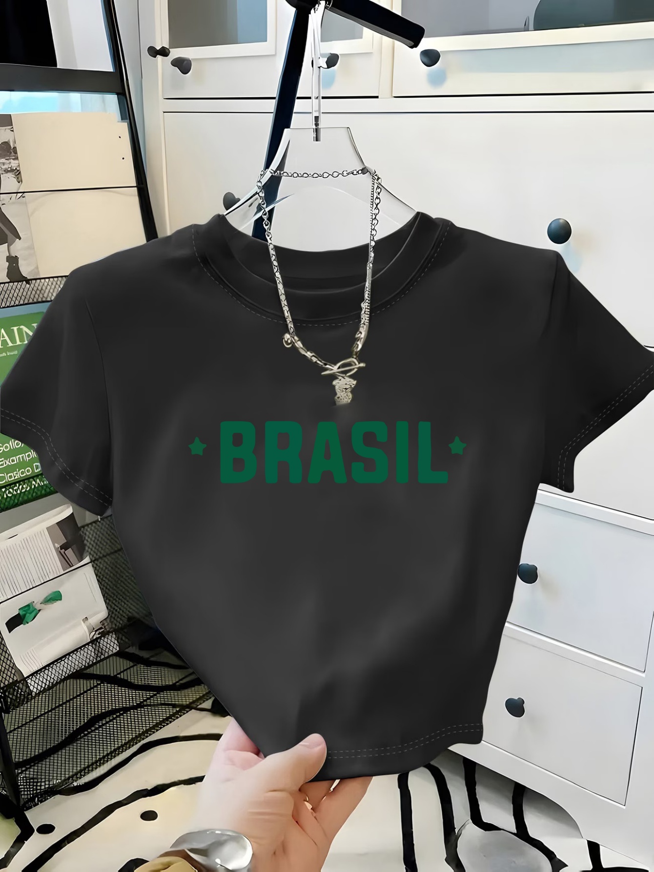 brasil crop top sold on Temu United States