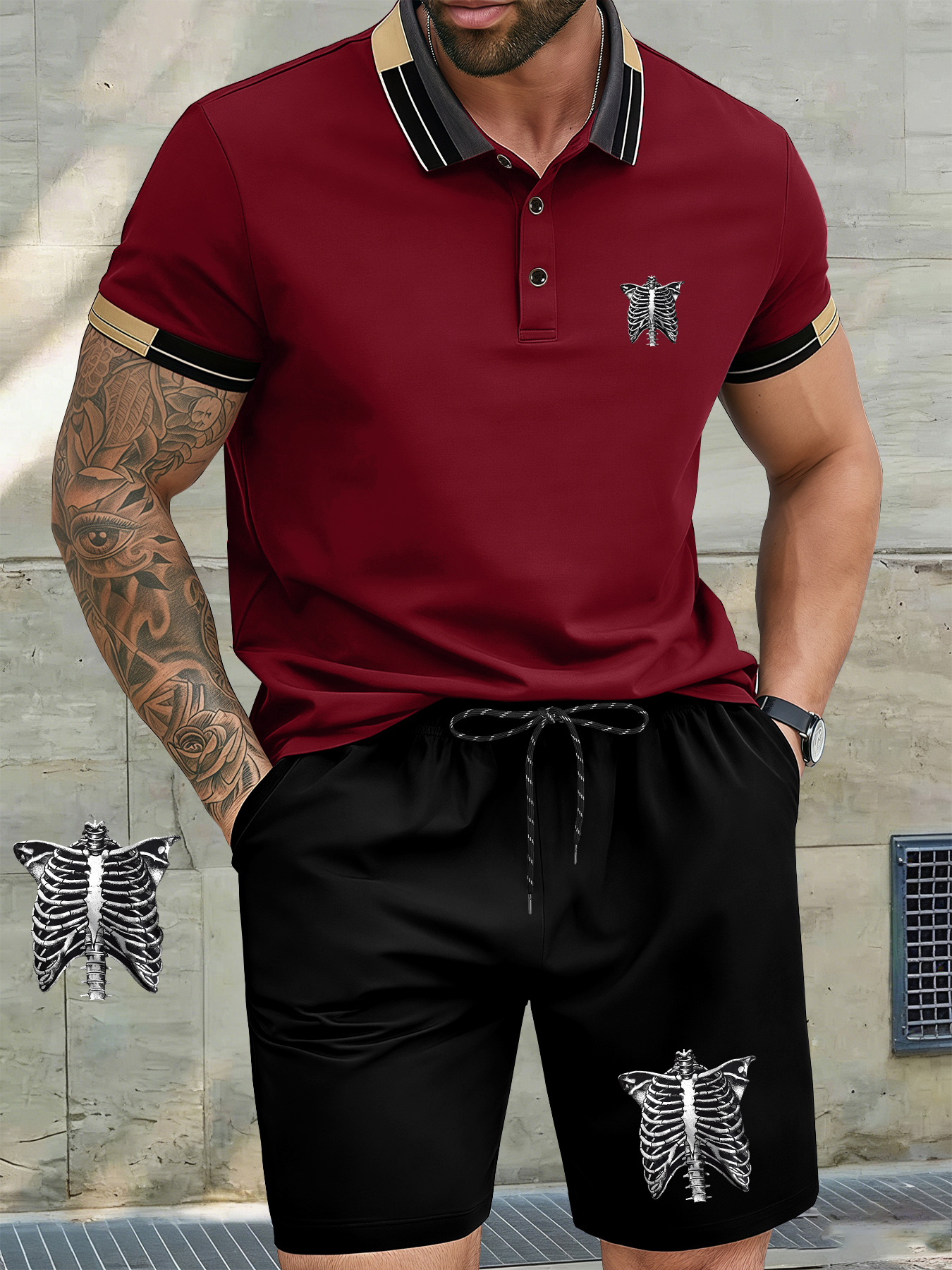 rib shorts sold on Temu United States