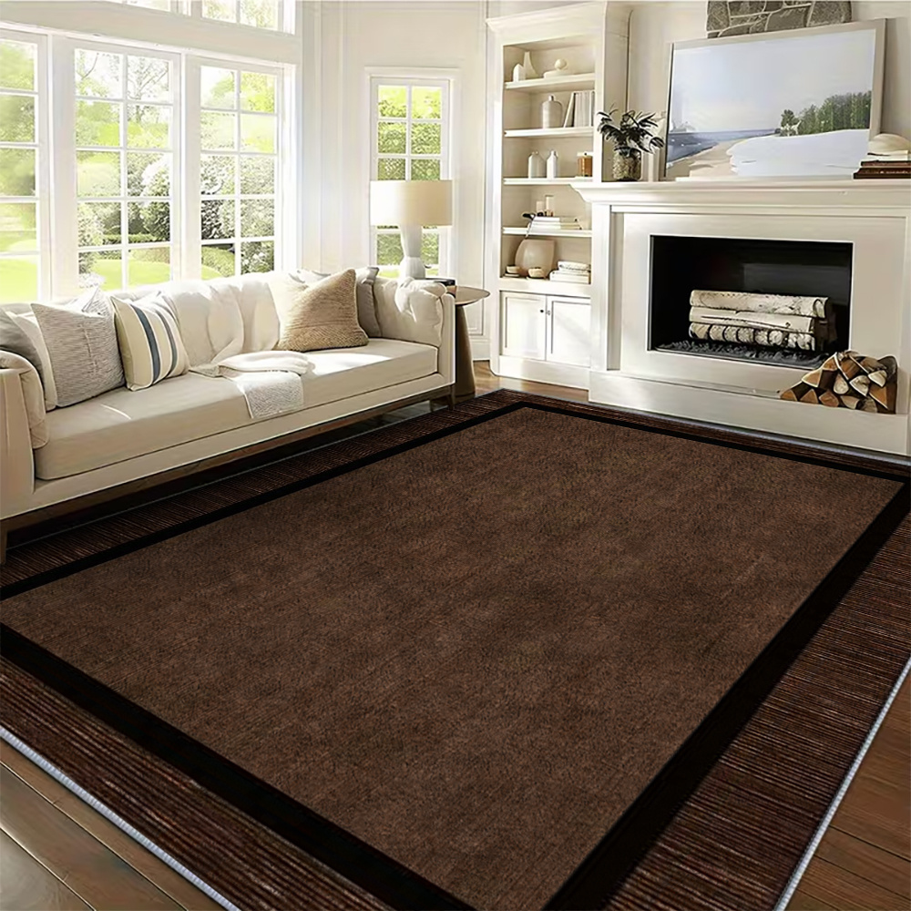 brown area rug sold on Temu United States