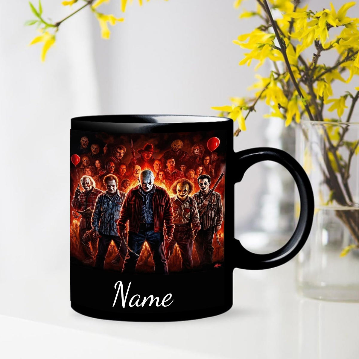horror coffee mugs sold on Temu United States