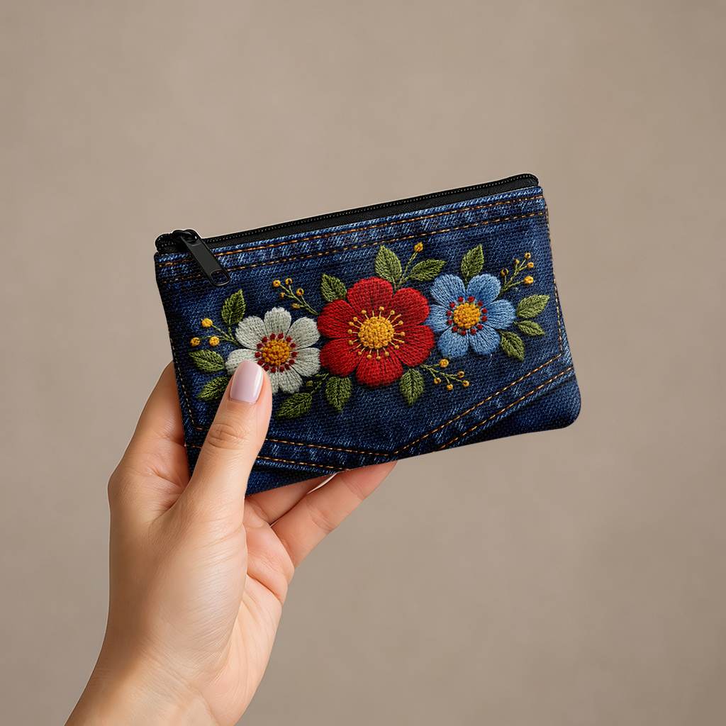 floral clutch purses sold on Temu United States