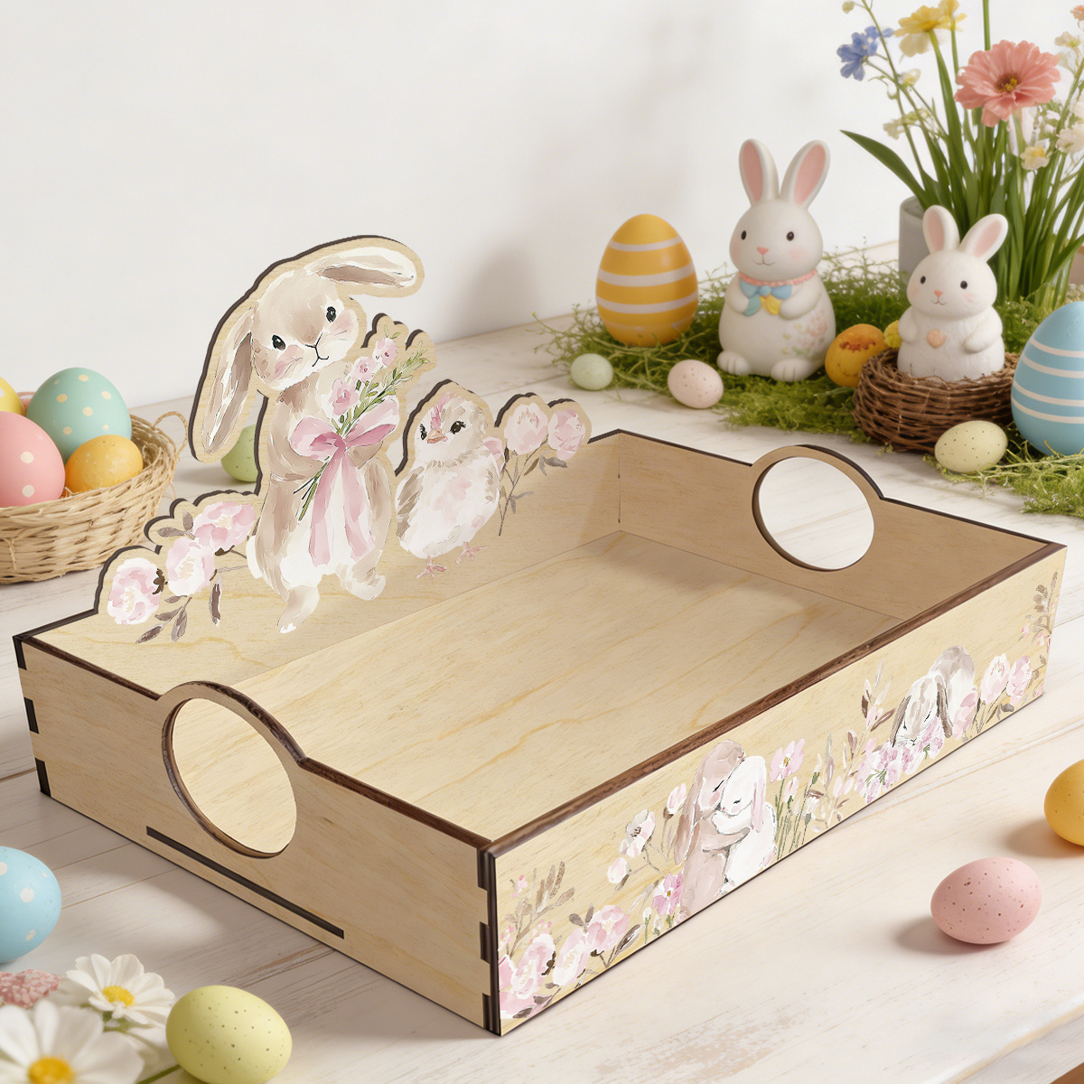 wooden baskets sold on Temu Australia