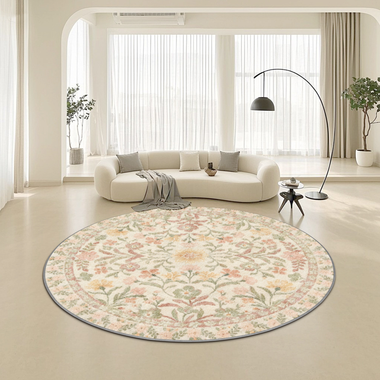 round rug sold on Temu United States