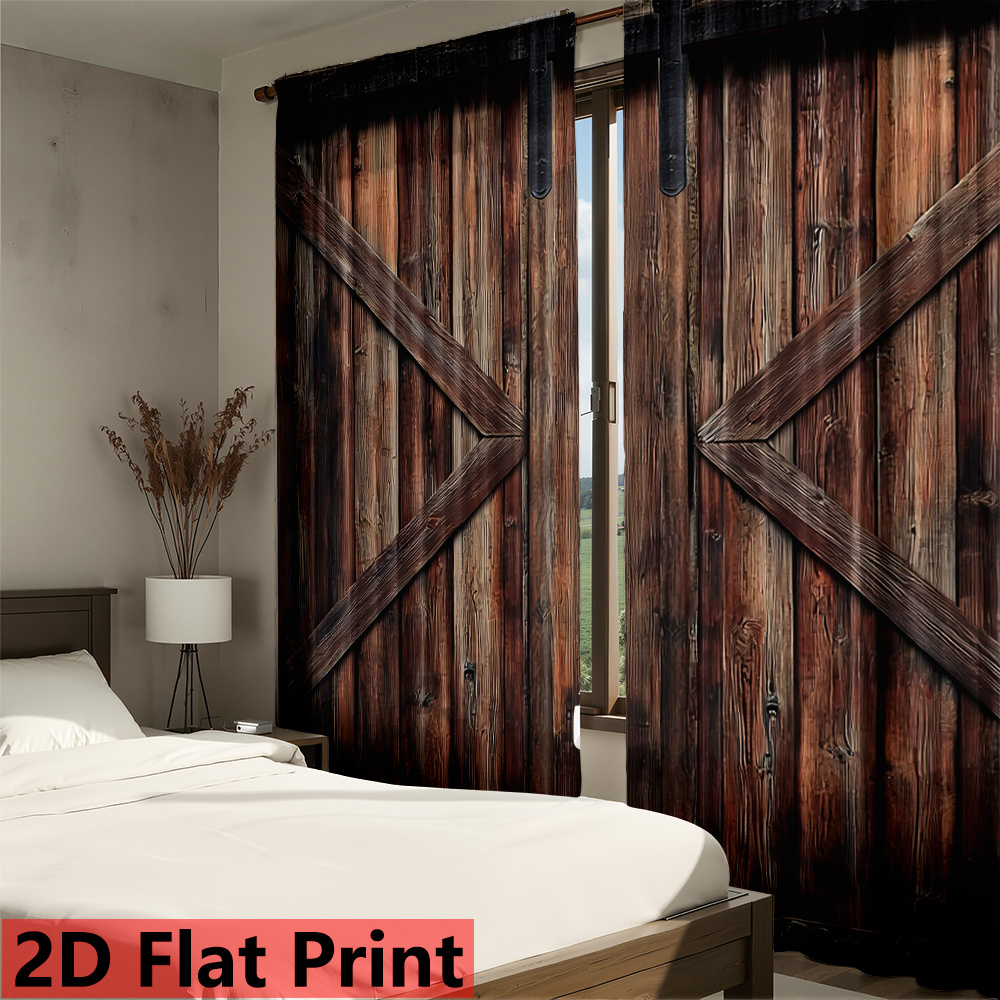 barn door curtains sold on Temu United States
