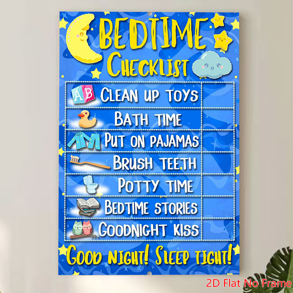 Bedtime Routine Visual Timetable