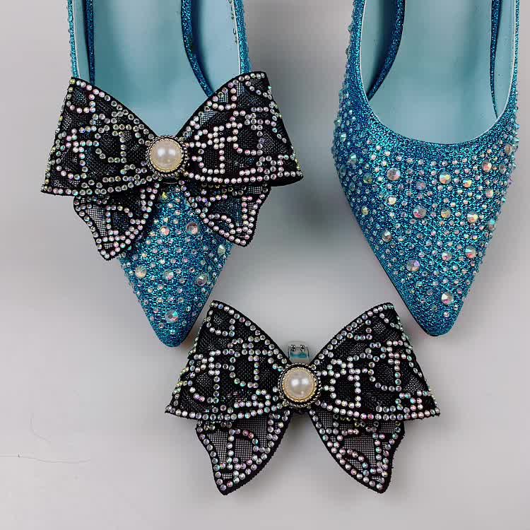 Blue Diamond Wedding Shoes