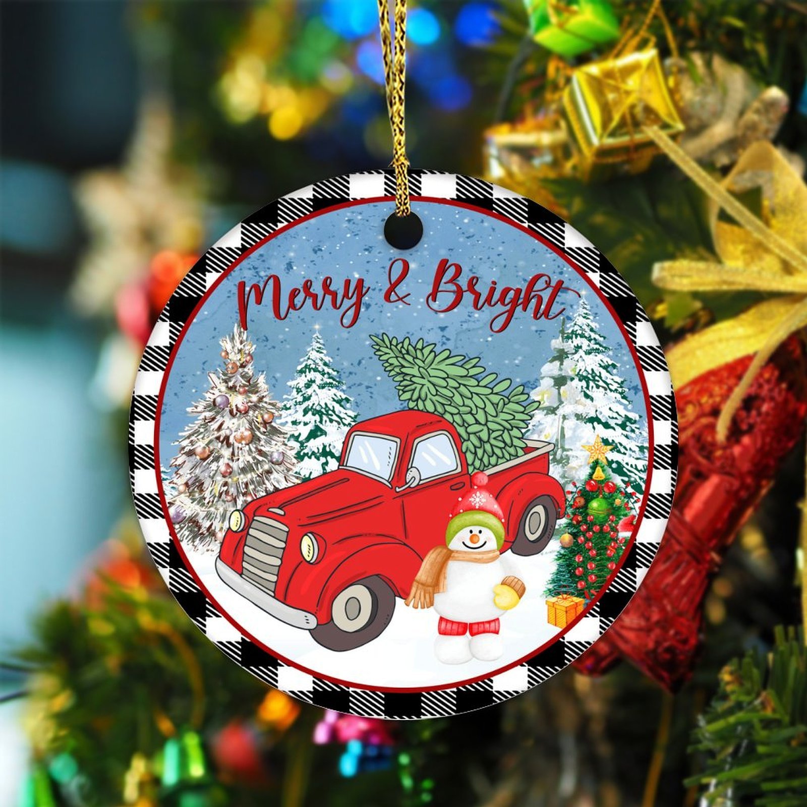 Handcrafted Ceramic Christmas Ornament Elegant Snowman Truck - Temu