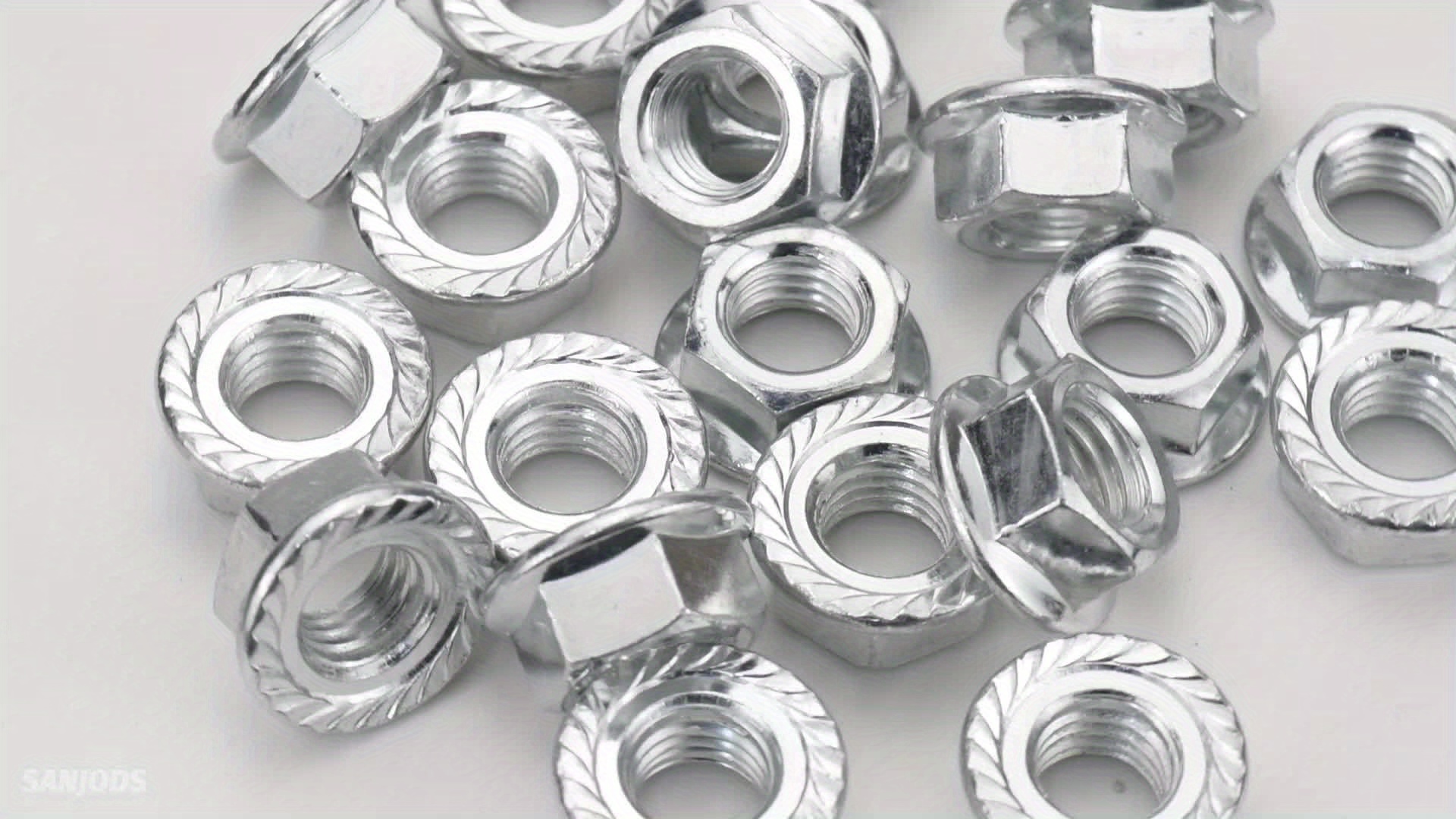 Serrated Flange Nuts 10-Pack Stainless Steel – M3 M4 M5 M6 M8 M10 M12 ...