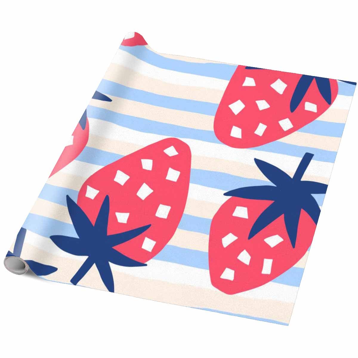 Strawberry Red Cute In Cartoon Gift Wrapping Paper Family - Temu