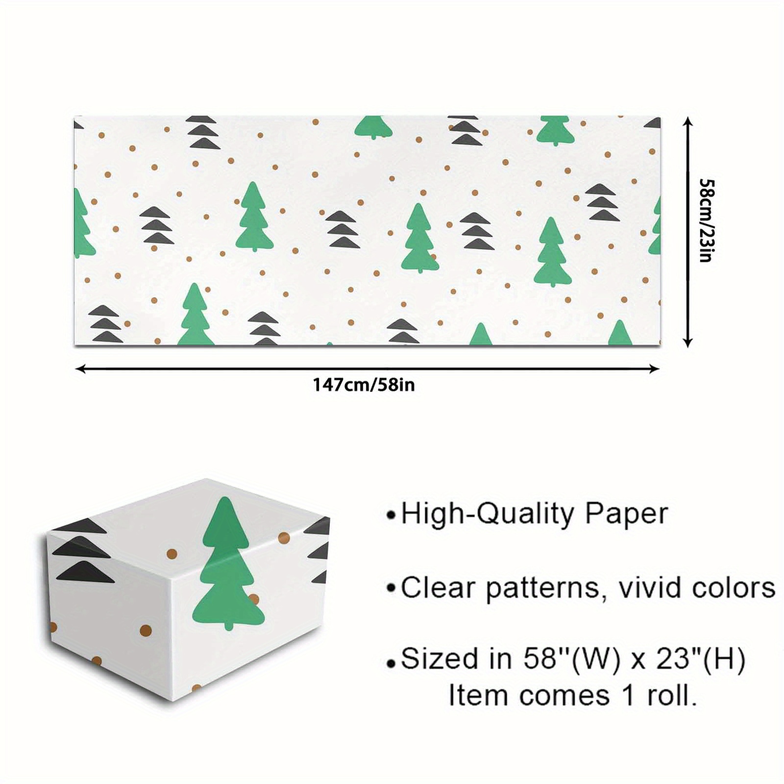 Festive Christmas New Years Wrapping Paper Large Roll - Temu