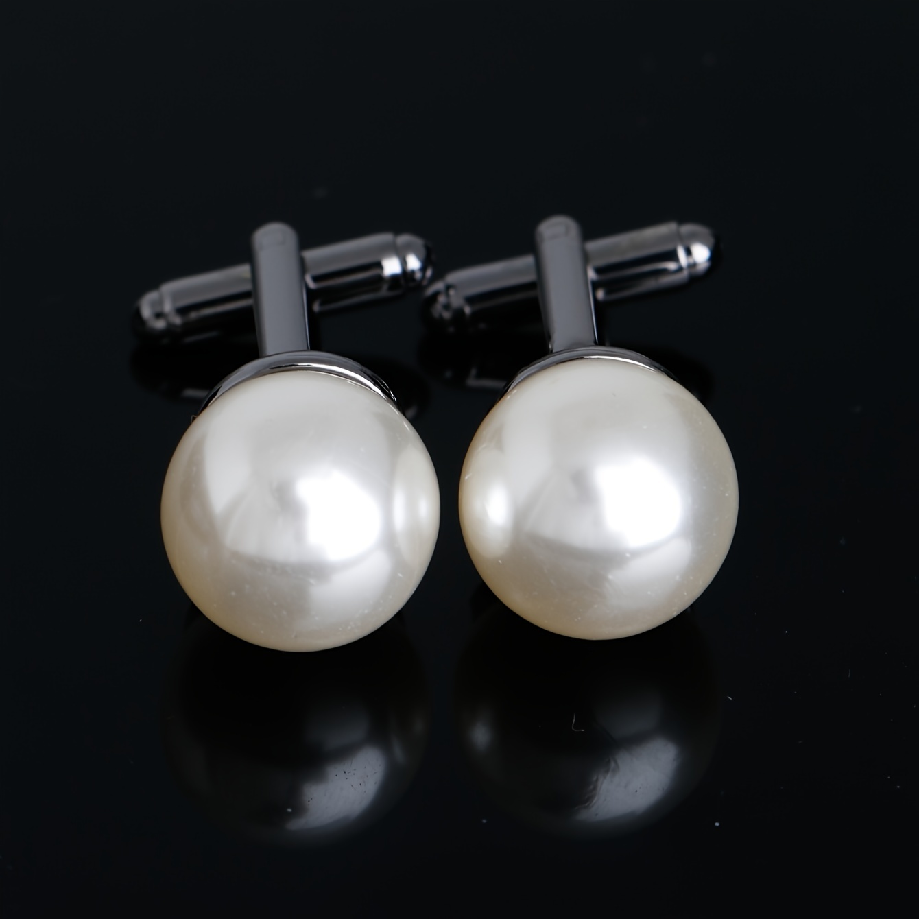 A Pair Artificial Pearl Cufflinks Business Suits Simple - Temu United ...