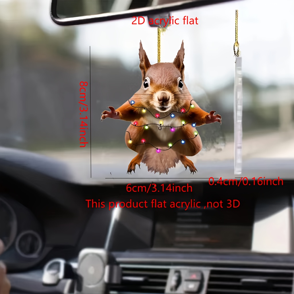 2d Acrylic Cute Car Rearview Mirror Decoration - Temu Australia