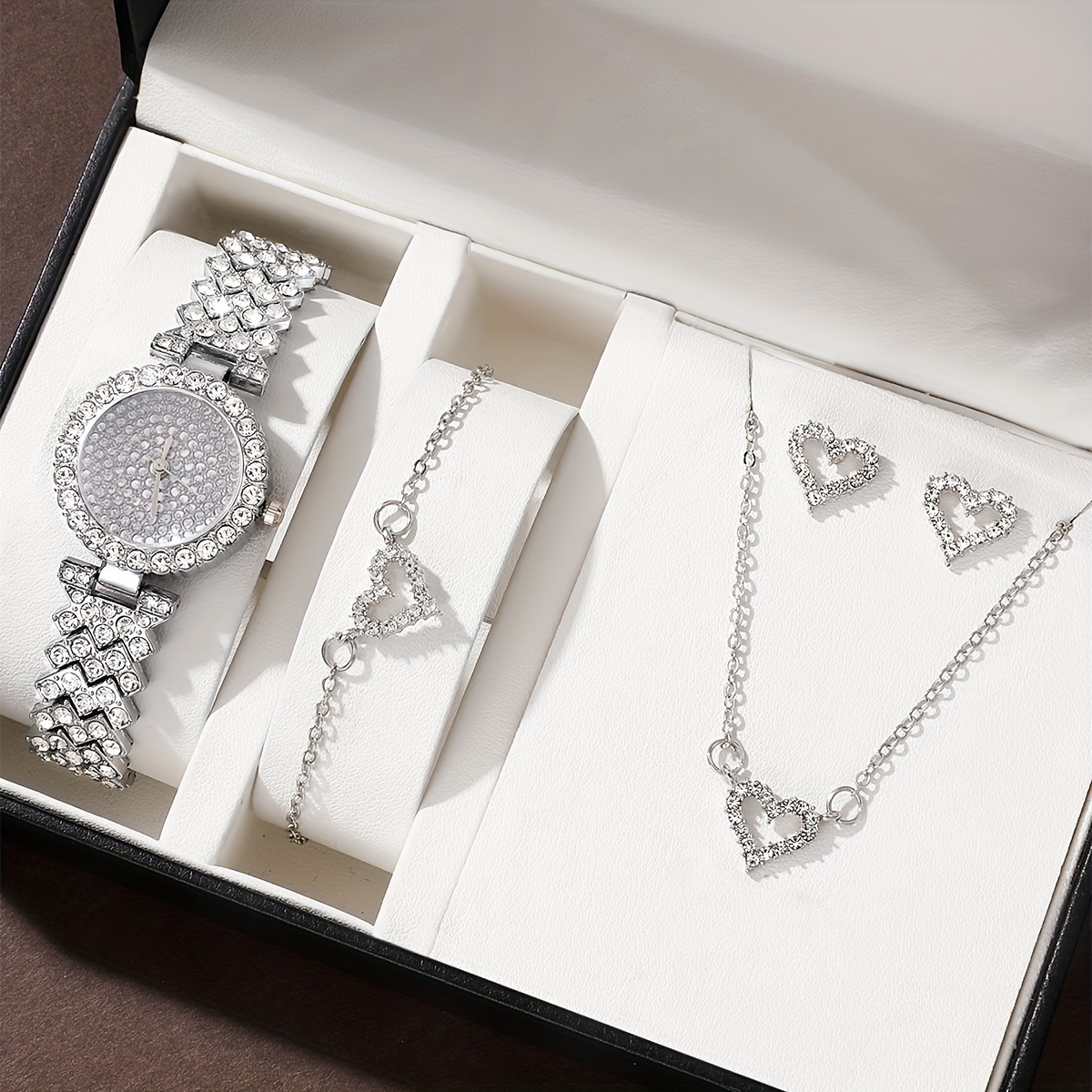 Women's Watch Luxury Rhinestone Quartz Watch Sparkling - Temu United ...