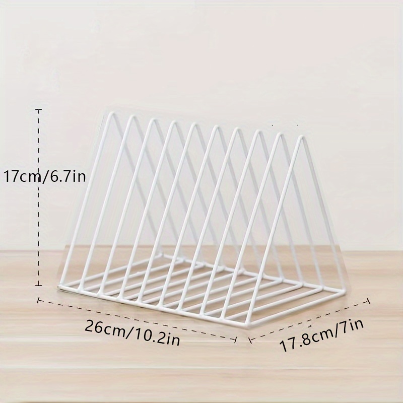 1pc Desktop Triangular Bookshelf Metal Storage Rack Simple - Temu ...