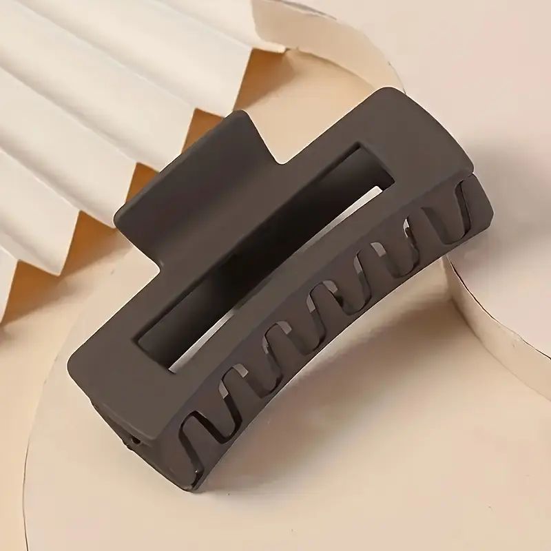 Simple Matte Rectangle Hair Claw Clips Non Slip Strong Hold Temu