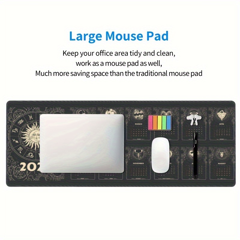 Large Gaming Mouse Pad Stitched Edges 2024 Calendar Desk Mat - Temu ...