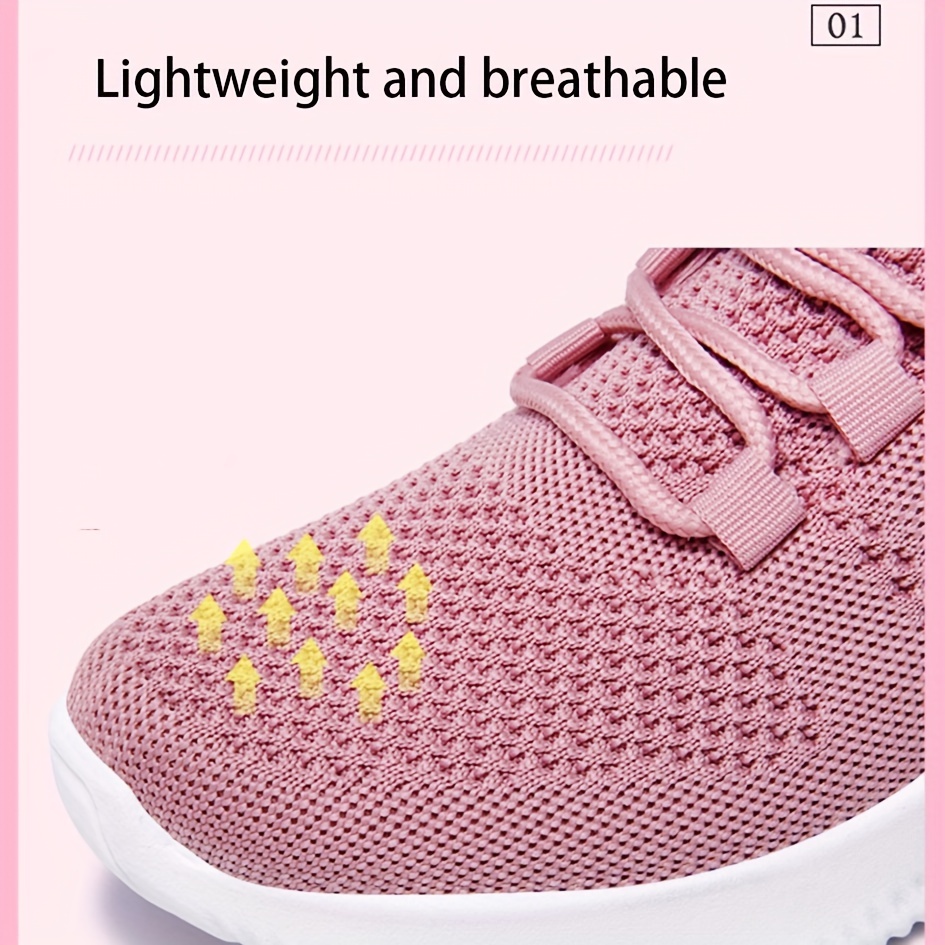 Ženske patike od pletiva jednobojne boje pertle za vezivanje - Temu