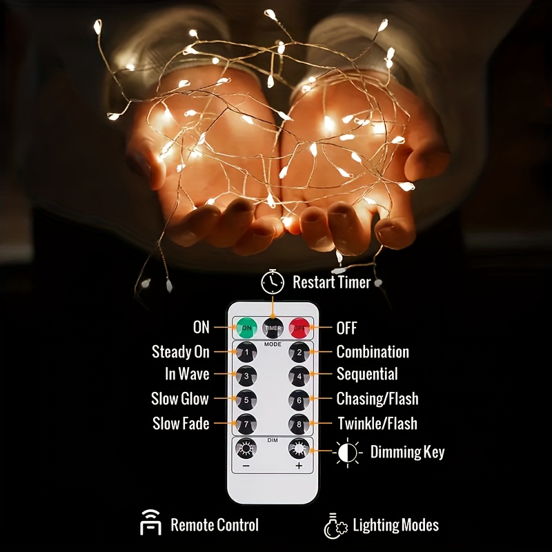 Fairy Tale Lights Led Firecracker Lights 8 Flashing Modes - Temu