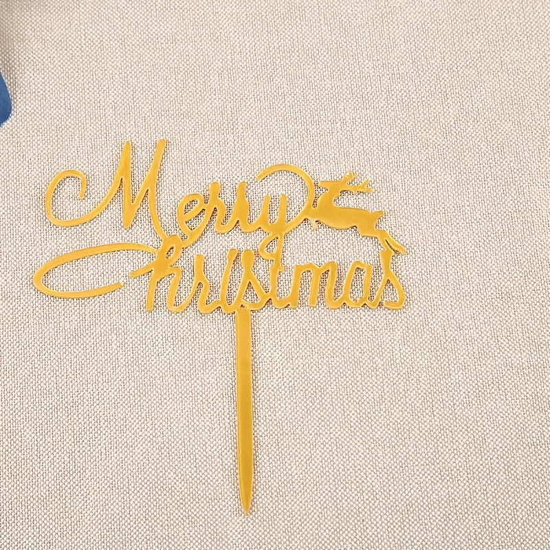 Christmas Creative Acrylic Cake Decoration Topper Merry Temu Netherlands
