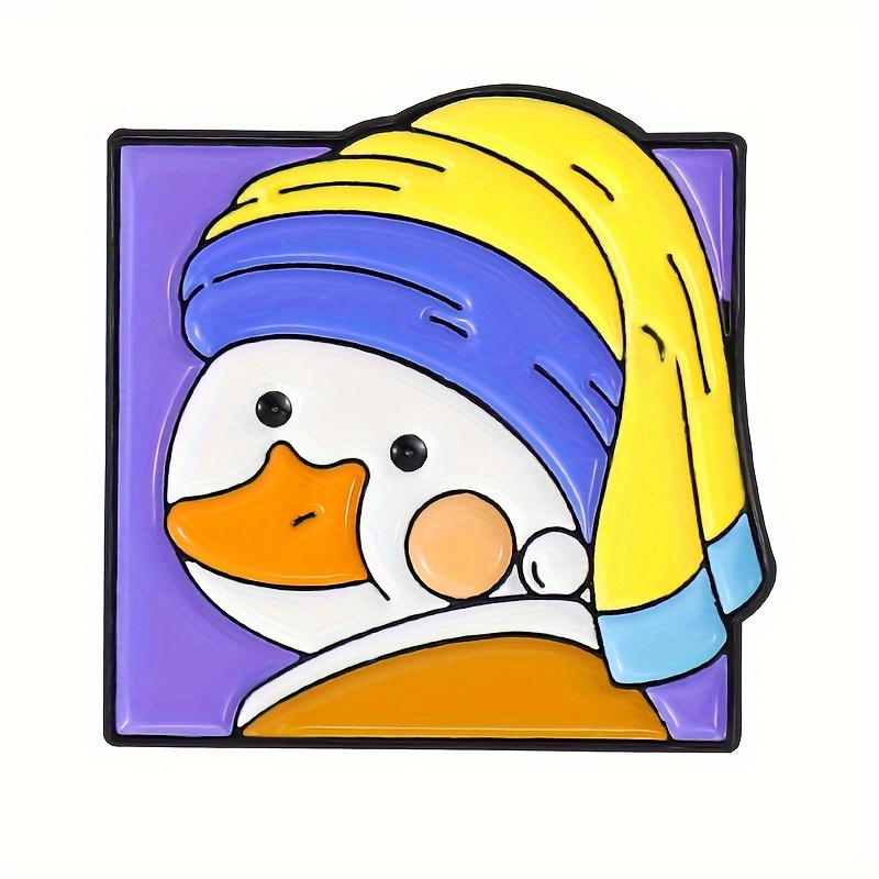 Cartoon Cute Duck Shaped Brooch Pin Creative Paint Badge - Temu United ...