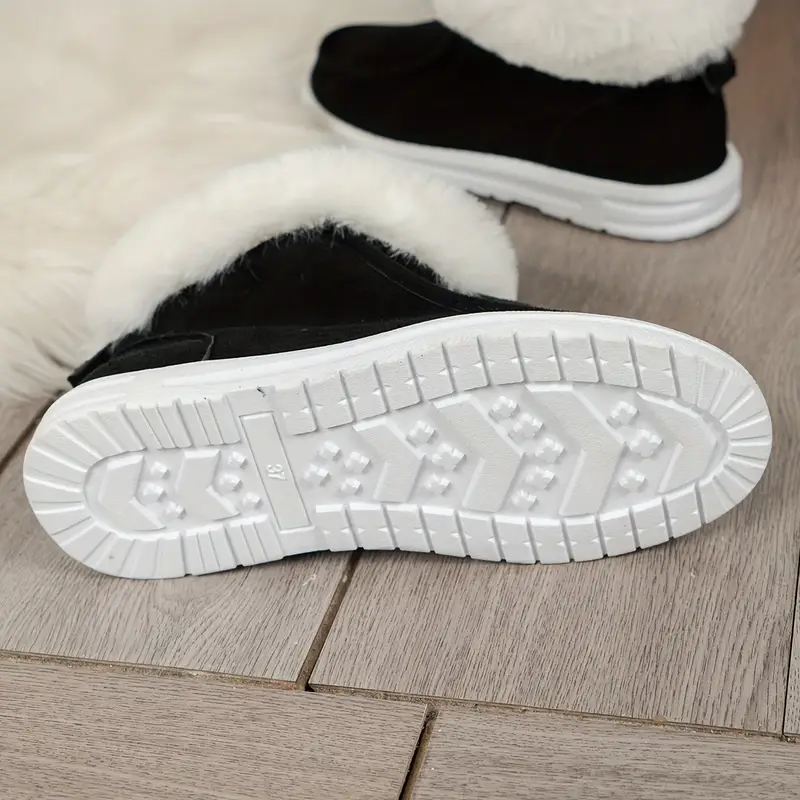Solid Color Fluffy Boots Women S Slip Soft Sole Platform Temu Canada