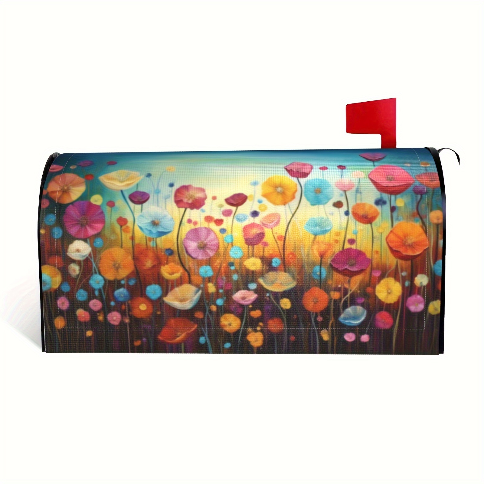 Summer Colorful Flowers Mailbox Covers Spring Floral Post - Temu Canada