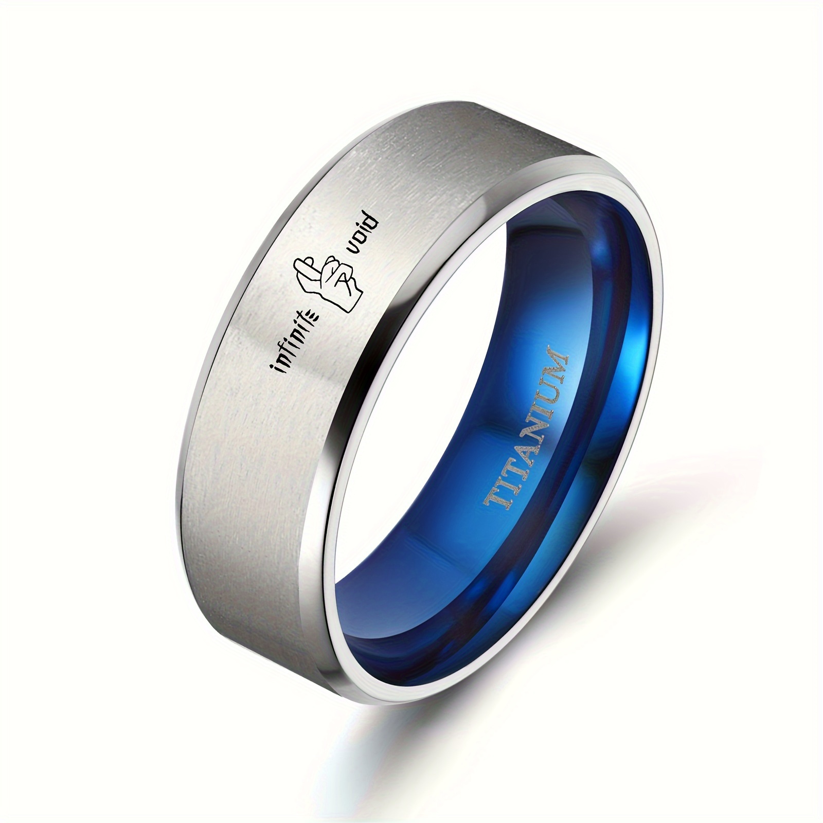 Wide Customized Text Totem Ring Customized Letter Ring - Temu United ...