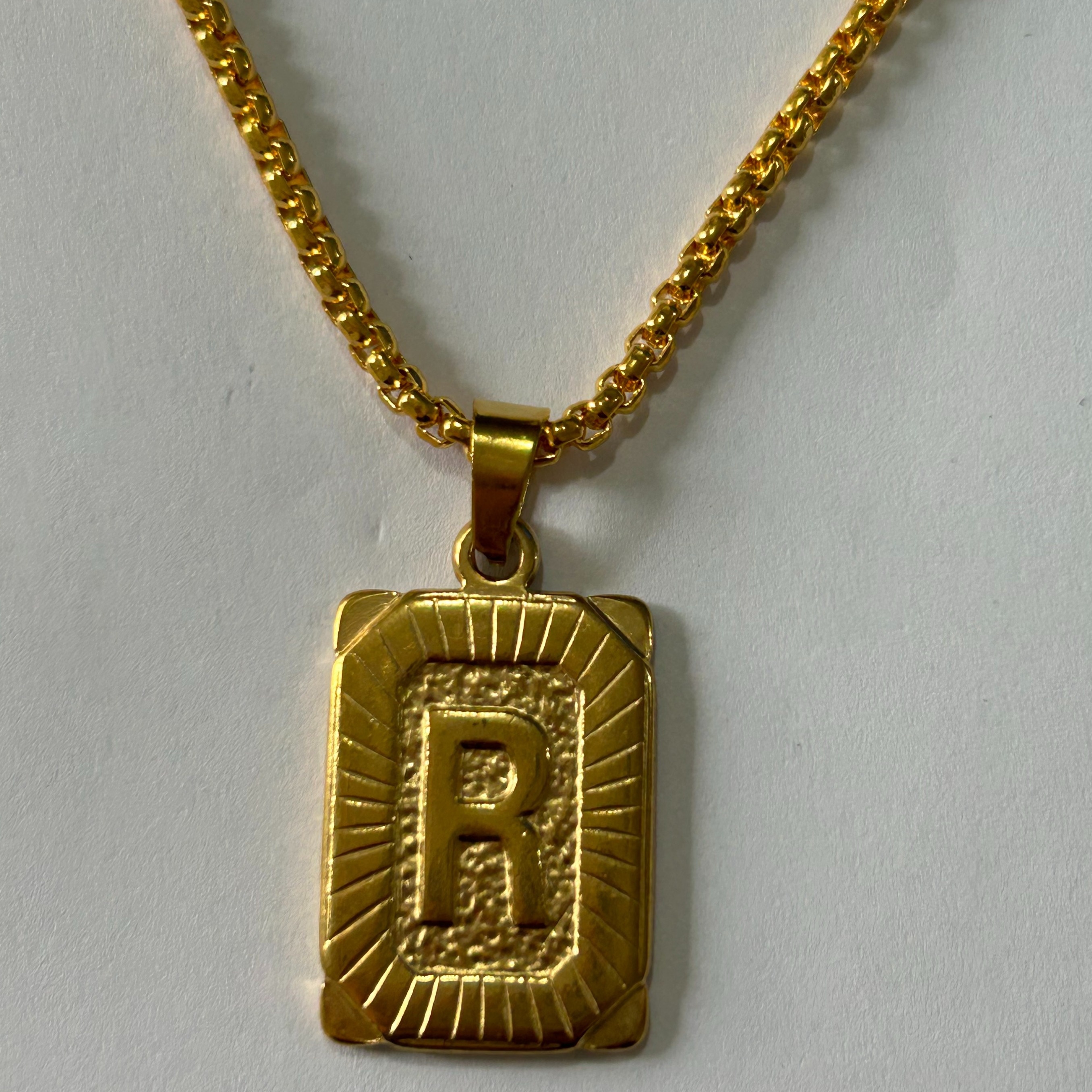 Initial Letter Pendant Necklace Name Necklace 18k Plated A Z - Temu ...