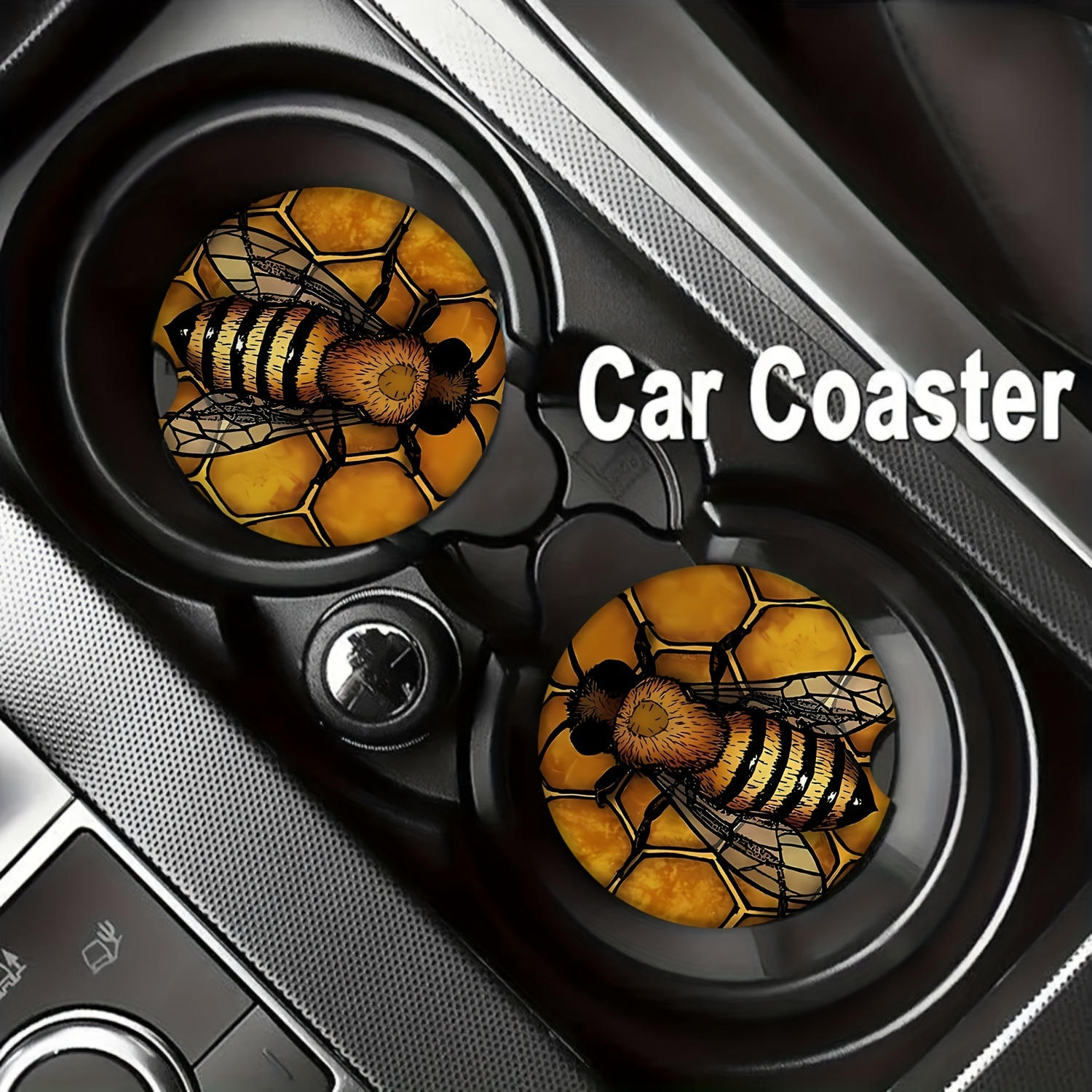 Absorbent Ceramic Stone Car Coasters Car Accessories Cork - Temu New ...