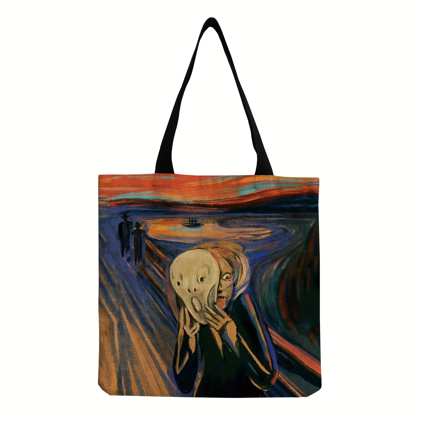 Colorful Rainbow Print Tote Bag Large Capacity Shoulder Bag - Temu ...