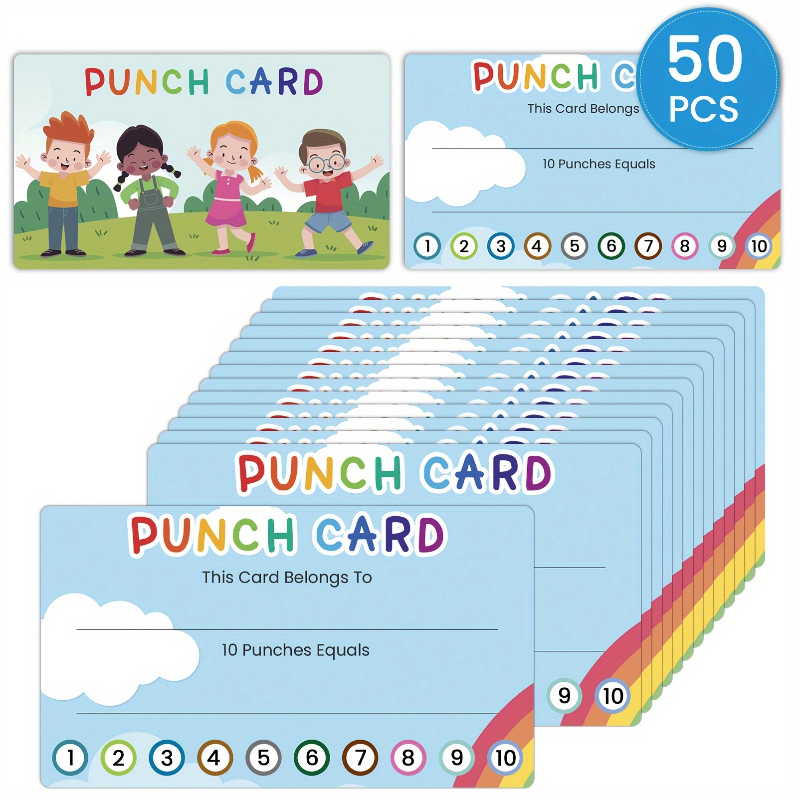 Punch Cards For Classroom 2x3.5 School Homeschool Or Smart - Temu Australia