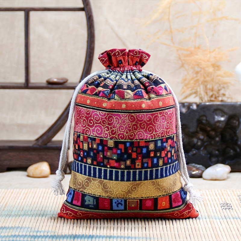 1[c Canvas Drawstring Bag Jewelry Storage Bag Gift Packaging - Temu ...