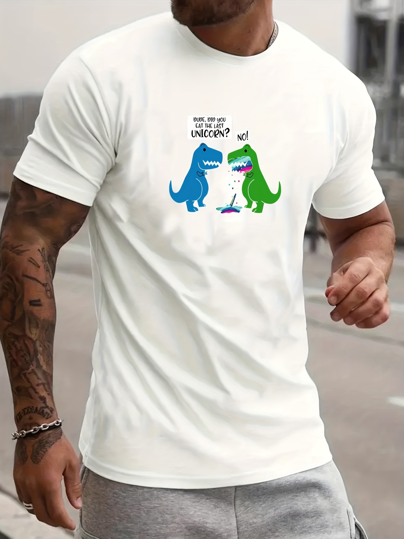 Funny Dinosaur Meme Print Tee Shirt Tee Men Casual Short - Temu Australia