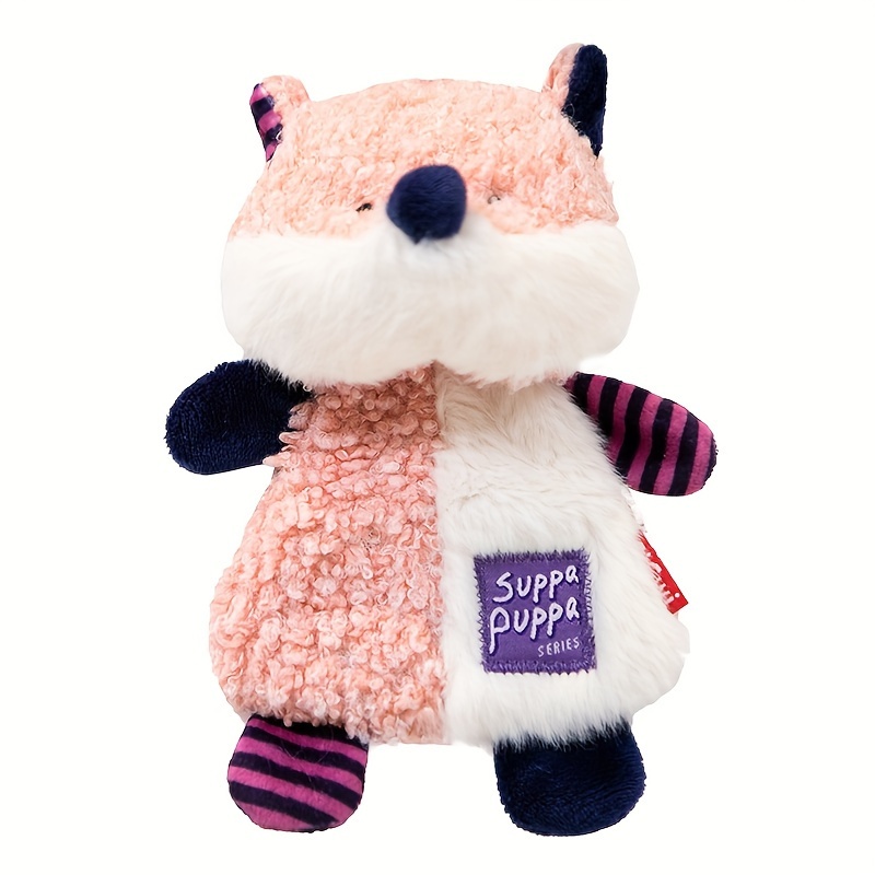 Fox Raccoon Design Pet Grinding Teeth Squeaky Plush Toy - Temu New Zealand