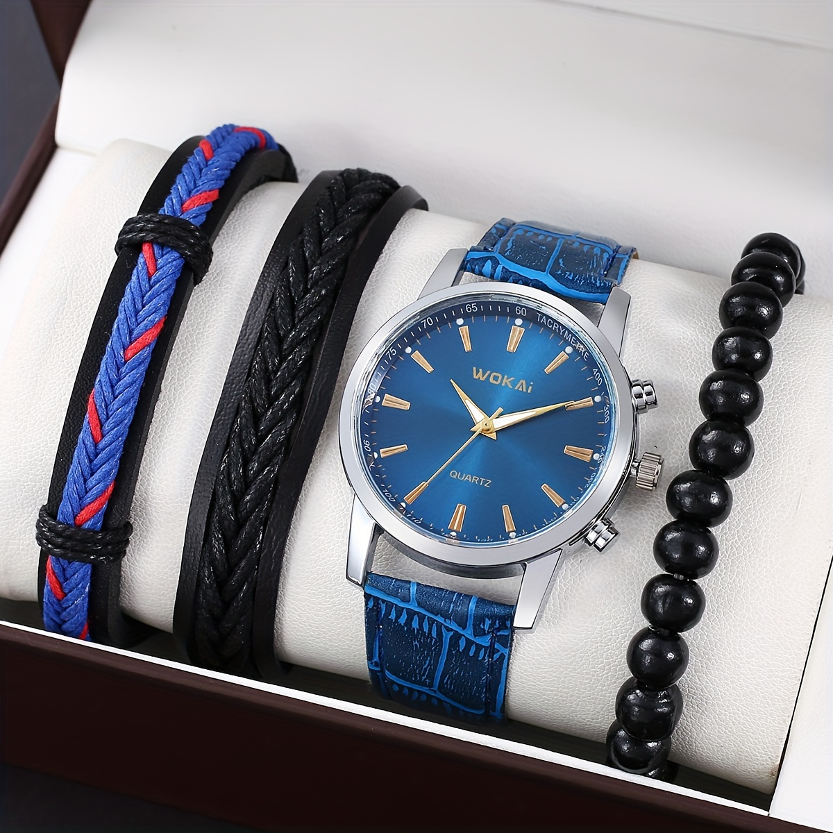 Men's Business Blue Belt Watch Bracelet - Temu Ireland