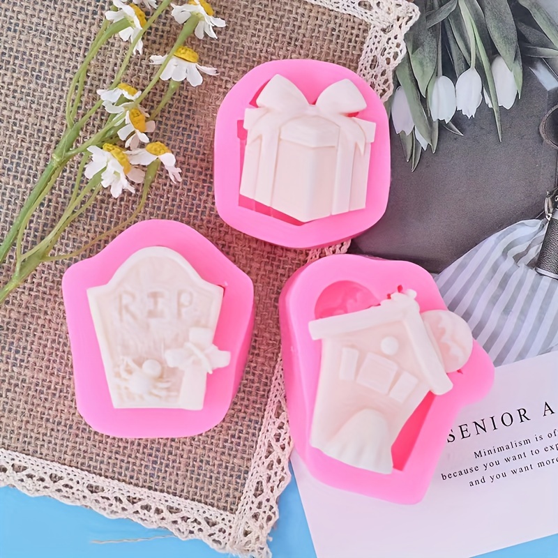 Christmas Gift Box Decoration Silicone Mold Candle Mold Soap - Temu Canada