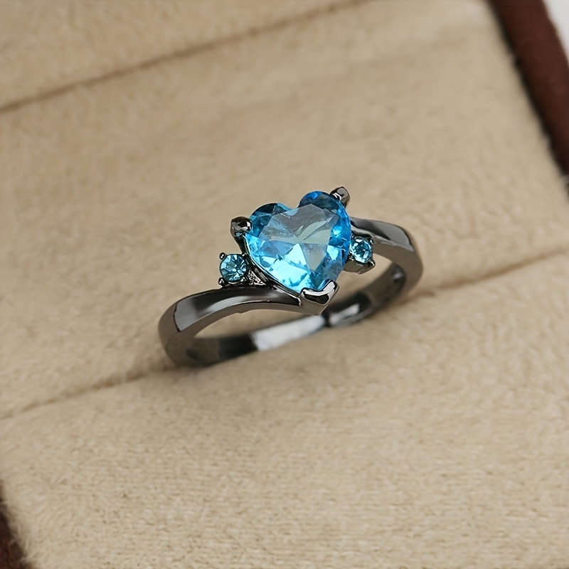 Böhmischer Eingelegter Herzförmiger Zirkonia Ring Ehe - Temu Switzerland