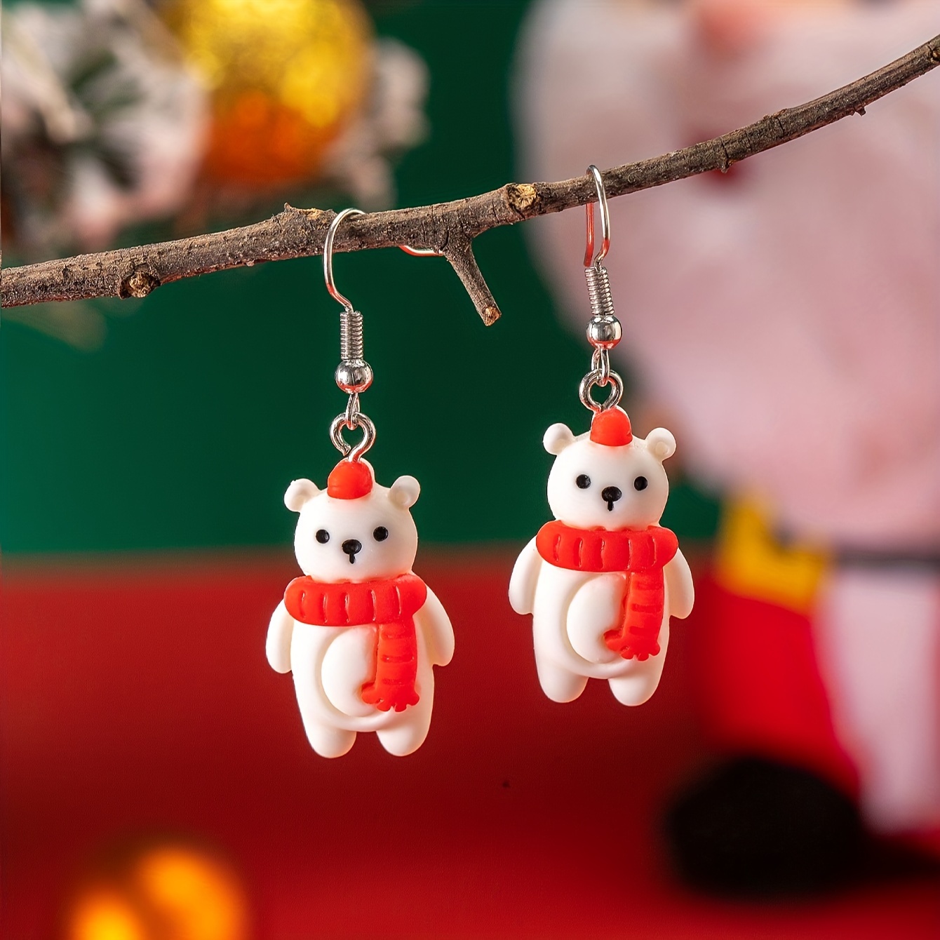 Creative Resin Christmas Santa Claus Bear Design Dangle - Temu United ...