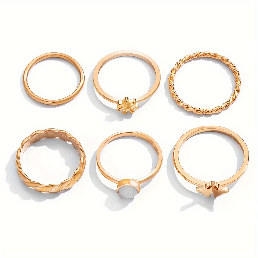 Chic Stacking Rings Intertwine / Multi Layer / Cuff Pick A - Temu ...