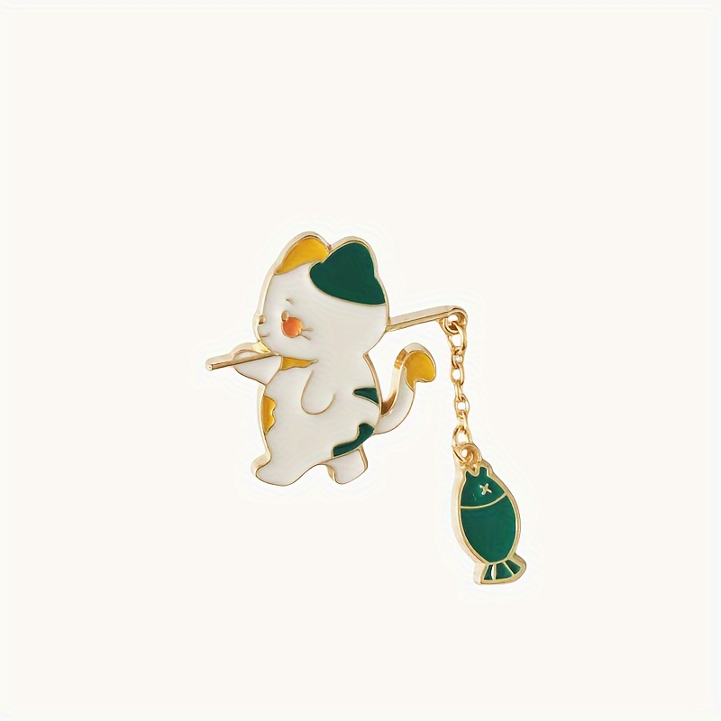 Creative Cartoon Cat Diy Metal Pin Badge Decorative - Temu United Kingdom