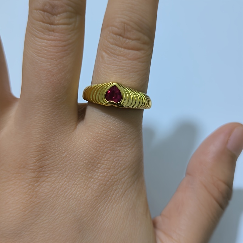 Exquisite Heart Zircon Ring, Woman Ring, Bridal Wedding Jewelry, Party ...