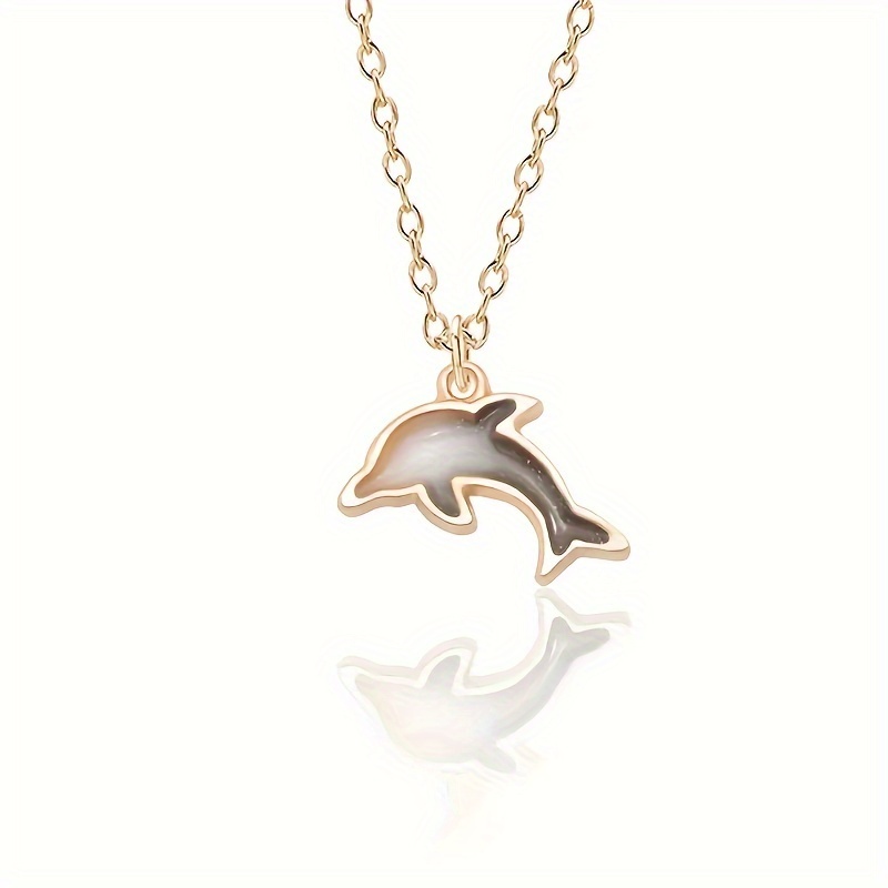 Cute Little Dolphin Pendant Necklace For Men, Summer Beach Surfing ...