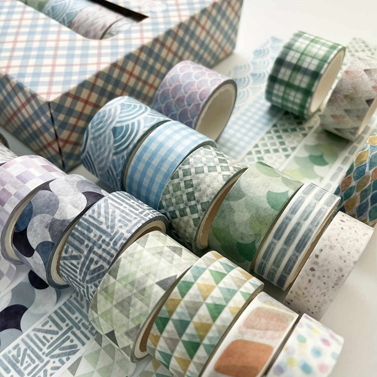 Large Combination Basic Style Tape Boxed Washi Tape Hand - Temu Netherlands