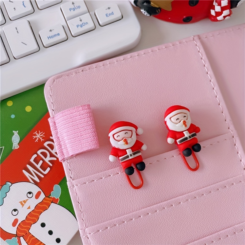 Christmas Resin Cute Paper Clip Office File Storage And - Temu Australia