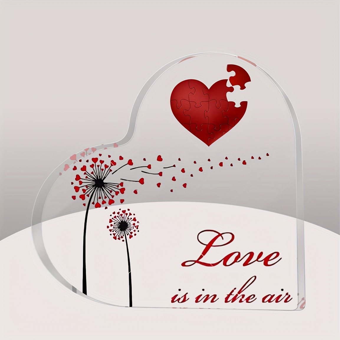 Acrylic Heart Shape Ornament Couple Gift Office Tabletop - Temu Australia