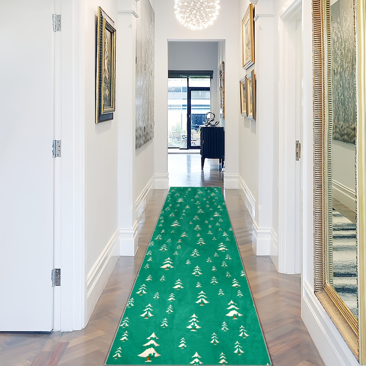 Green Christmas Tree Pattern Area Rug Soft Non slip Machine - Temu New ...